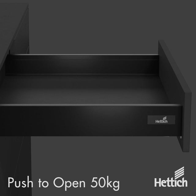 Hettich Atira Drawer – 50kg Push-to-Open – Anthracite – KitchenLibrary